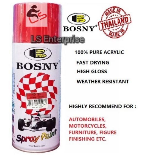 Bosny BOSCO Red Fox Spray 100% Pure Acrylic Bicycle Paint Cat Semburan ...