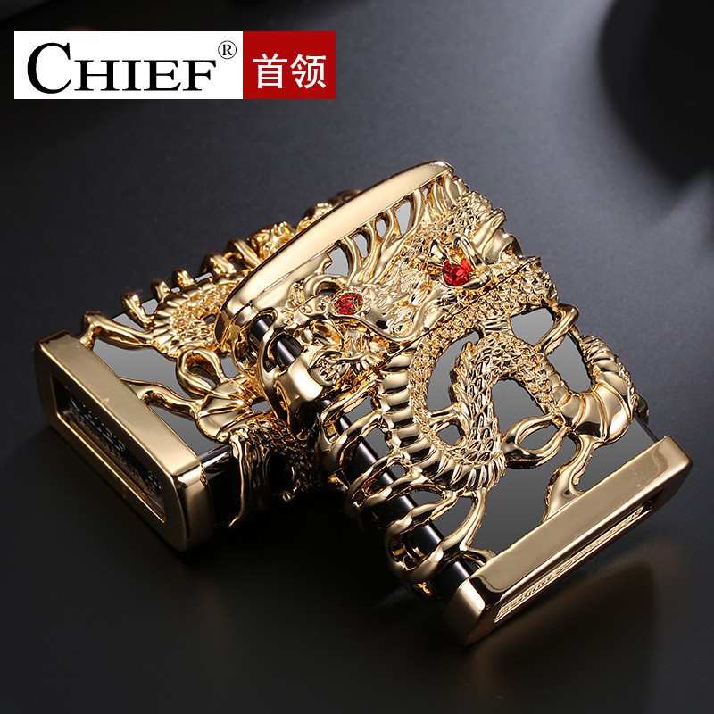 CHIEF leader original copper shell kerosene lighter carved hollow ...