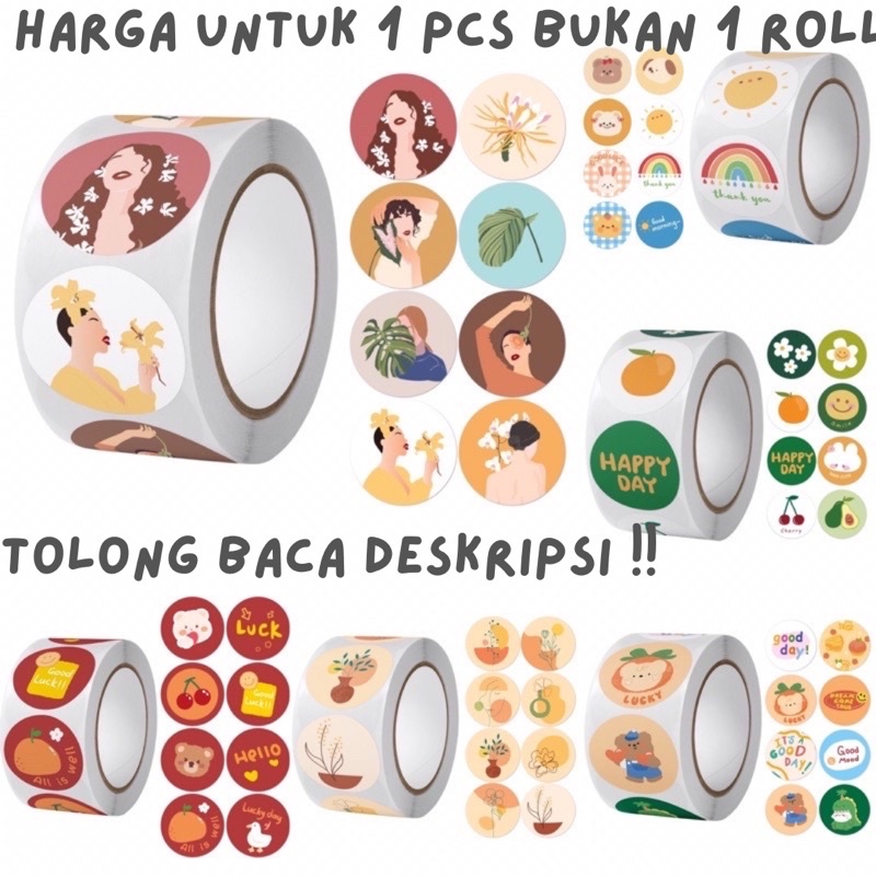 (Read Description) 15pcs Round Sticker Morandi Bulat Thankyou Sticker ...