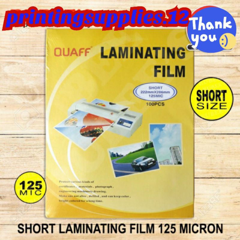 QUAFF LAMINATING FILM SHORT 125MIC 100SHEETS IN 1reem | Shopee Malaysia