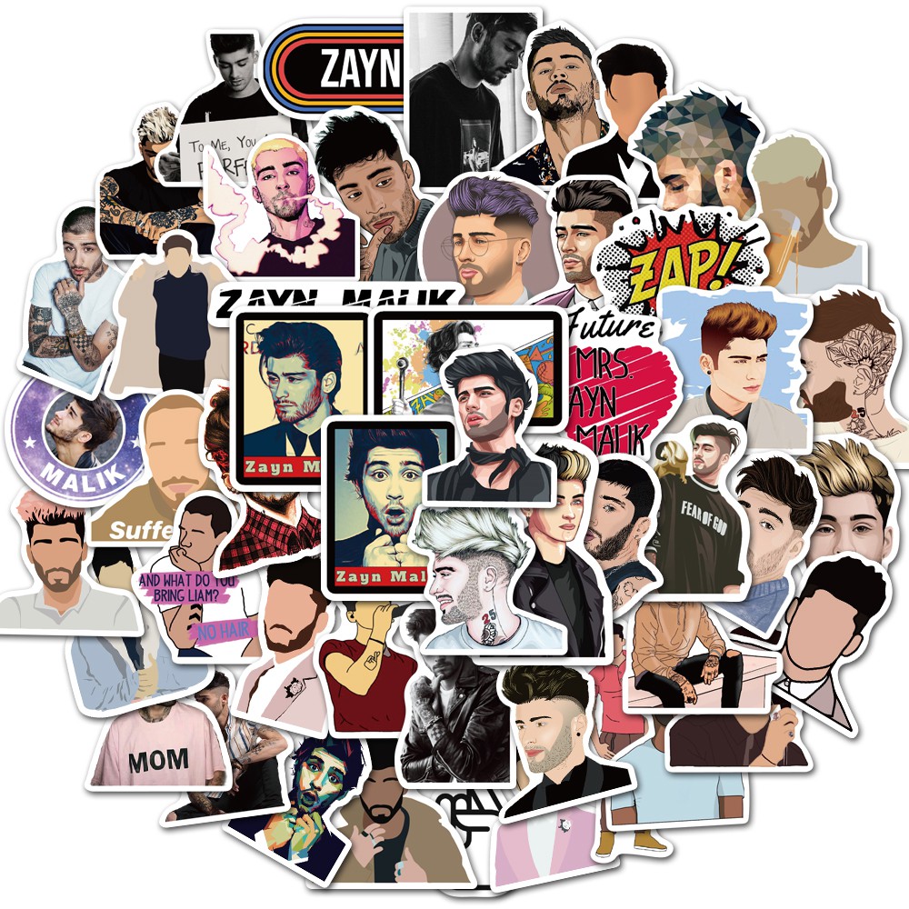 50PCS British Singer Zayn Malik Stickers Waterproof Snowboard Laptop ...