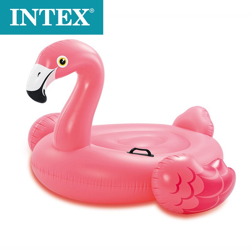 INTEX Giant Pink Flamingo Inflatable Floating Adult Swimming Pool Float ...