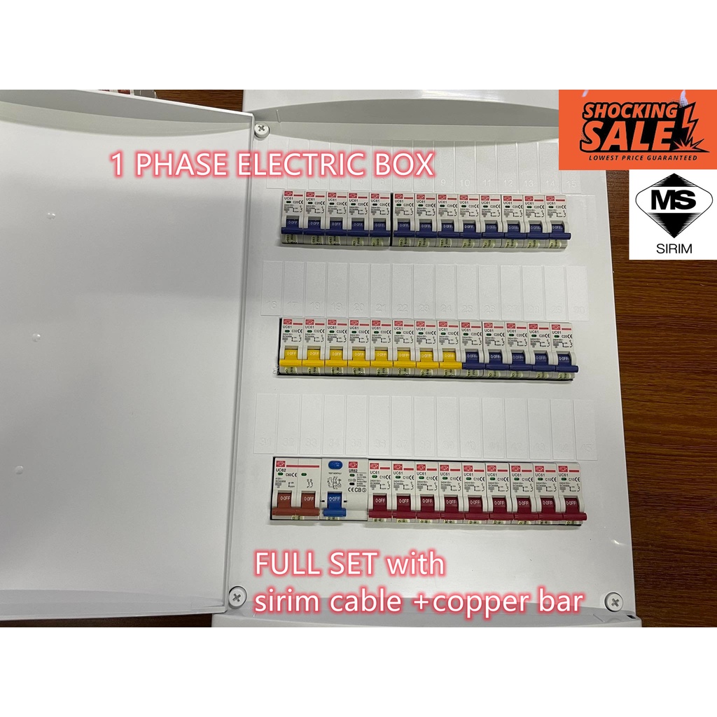 ⚡️SHOCKING SALE⚡️ FULL SET CONSUMER BOX 45 WAY 3 ROW MAIN ELECTRIC DB ...