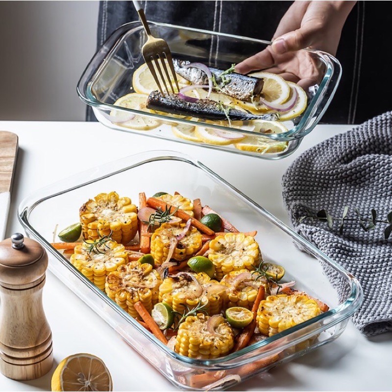 (SALE) 0.75L - 3.5L Bekas Lauk Pauk Raya/Rectangular Glass Roaster ...