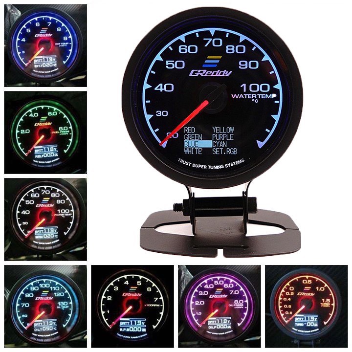 GREDDY METER Multi Gauge Meter 7 COLOUR With LCD DISPLAY 🔥🤩 | Shopee ...