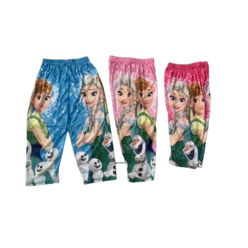 Princess Frozen Pants Anna & Elsa Seluar Budak Full Jersey Cartoons ...