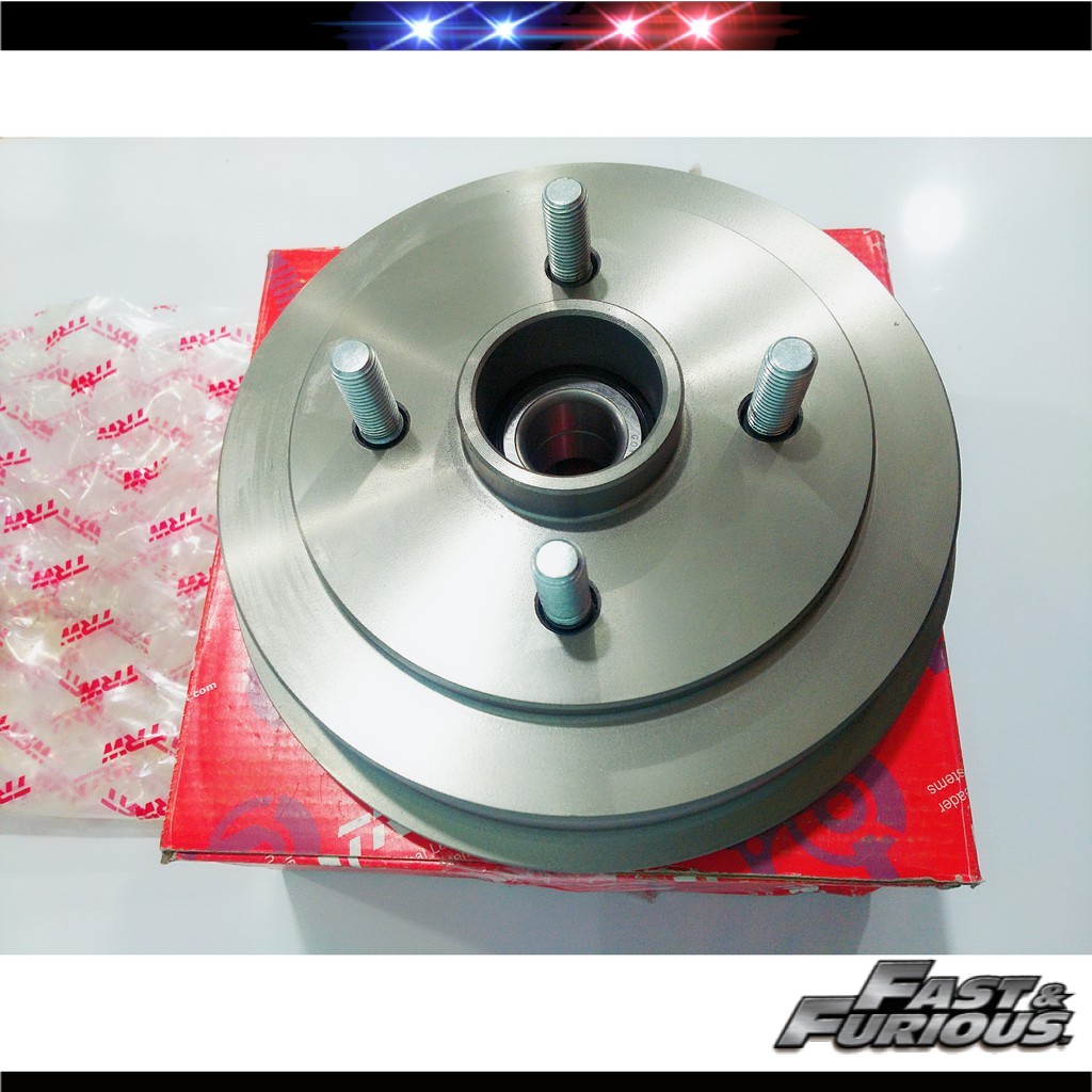 Saga BLM, FL, FLX Rear Brake Drum with Bearing Shoe Proton DB7144BS ...