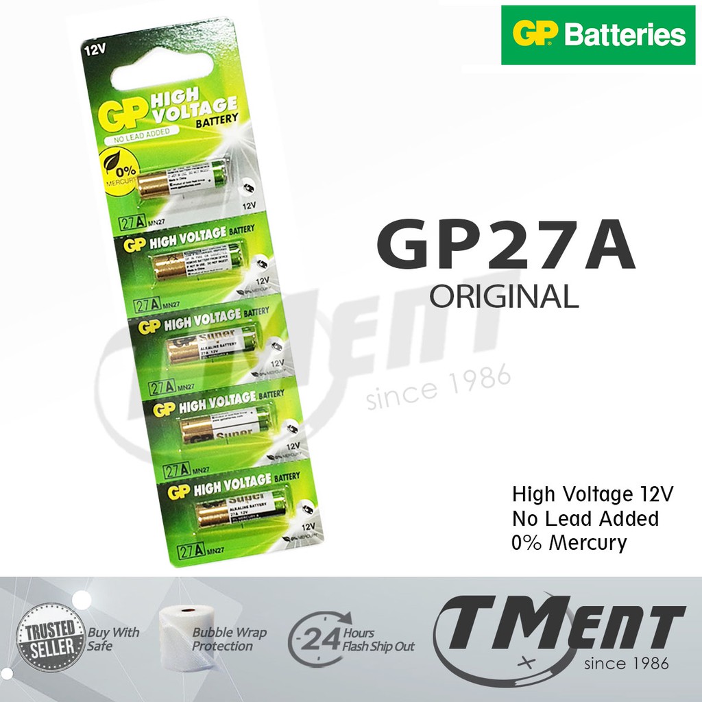 GP27A Genuine Super Alkaline Battery High Voltage 12V Car Remote ...