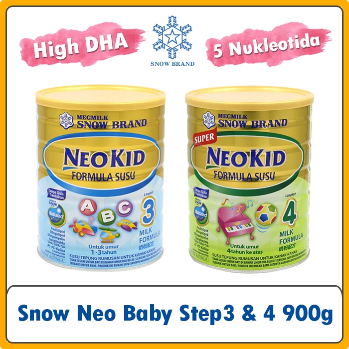 Snow Brand Neo Kid Rumusan Susu Step 3 & 4 (900g) | Shopee Malaysia