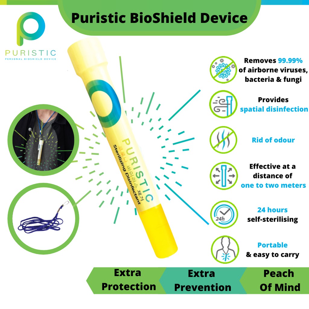 [Buy 1 Free 1] Korea Puristic BioShield Device Spatial Disinfection ...