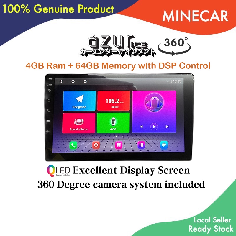 AZUR ICE 4+64GB 360 CAMERA ANDROID PLAYER WITH QLED SCREEN DISPLAY AND ...