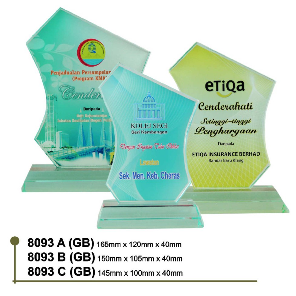 8093(GB) (Colour Printing), Crystal Plaques & Trophy, Best Quality ...
