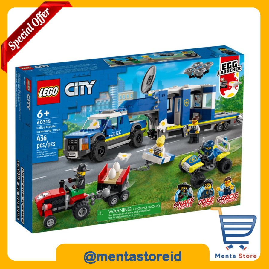 Lego City 60315 Police Mobile Command Truck Egg Launcher Multi Fun ...