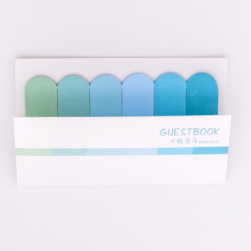 Pretty Multicolor 6 Color Sticky Notes Set Rainbow Side Bookmark Pad ...