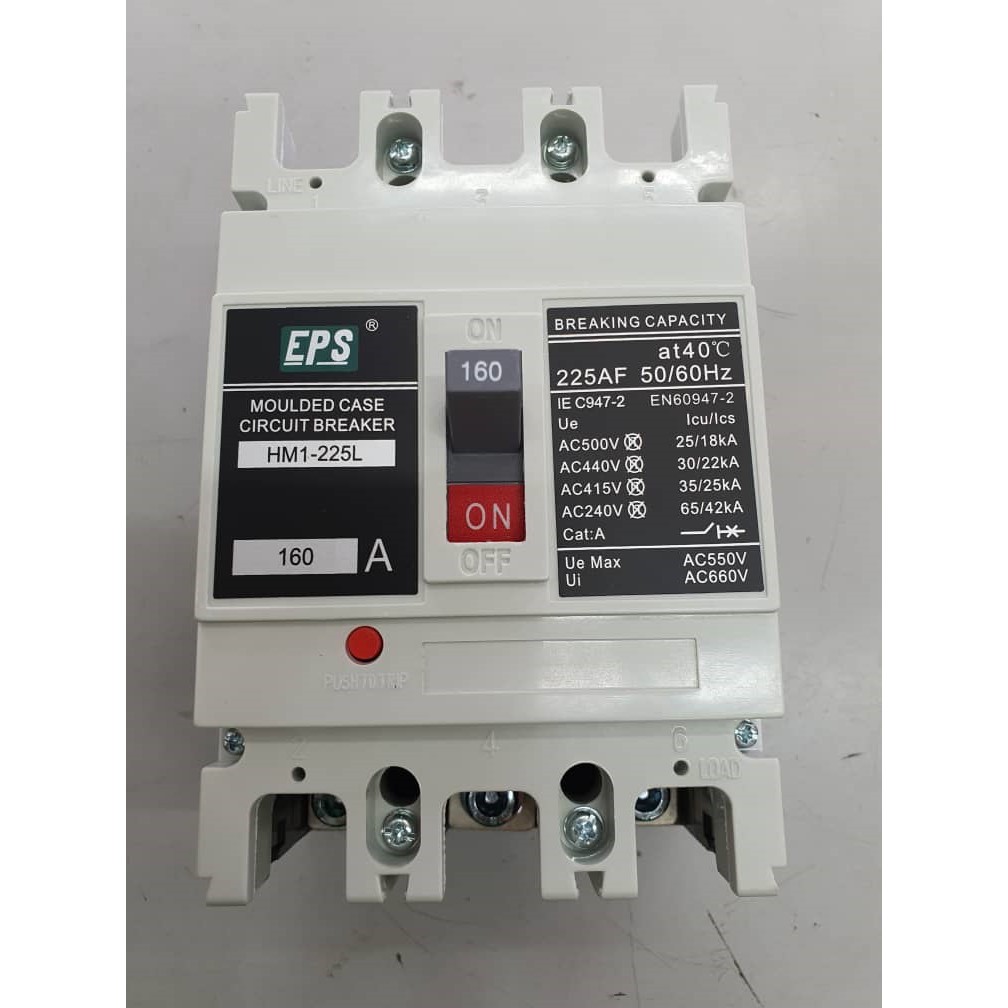 EPS 3P 160A/200A 35KA MCCB (HMI-225L) + FREE GIFT (READY STOCK ...