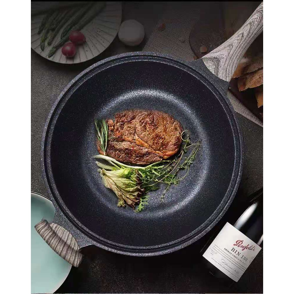 Macadamia Stone Wok*德国麦饭石不粘炒锅 **free 蒸笼** | Shopee Malaysia