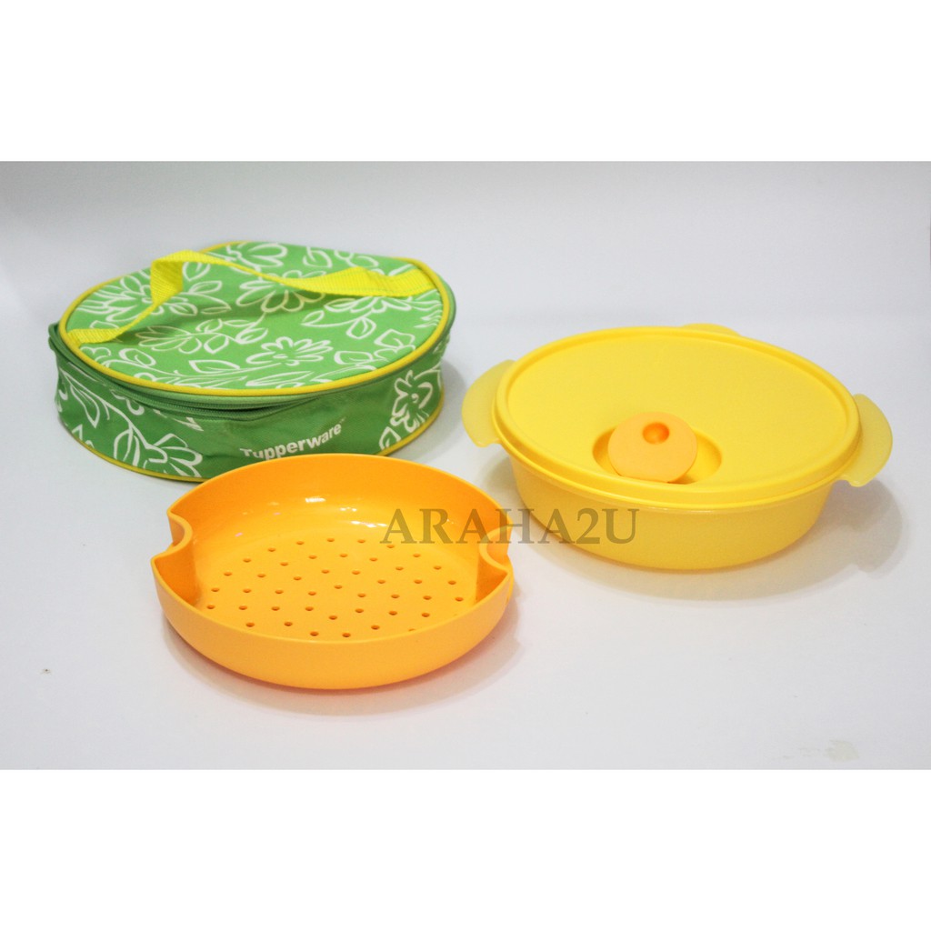 Tupperware Microwaveable Reheatable Crystalwave Dish 1L with Colander ...