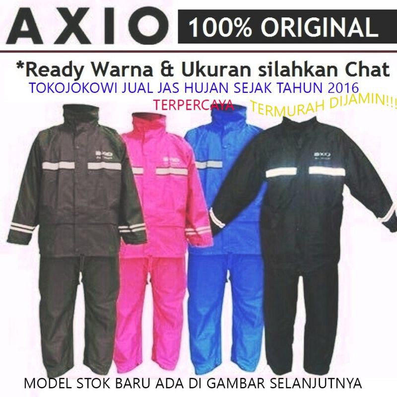 MERAH HITAM Axio Raincoat Axio Europe Original 882 - Maroon - Blue ...