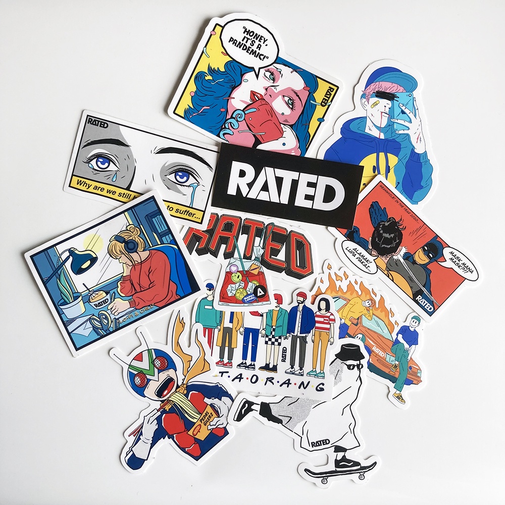 Aesthetic Cool Big Size Sticker Volume 01 by Rated Studio | Shopee Malaysia
