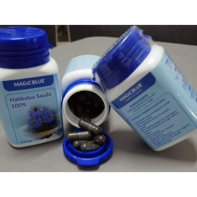 |01|KAPSUL HABBATUSSAUDA' MAGIC BLUE HABBATUS SAUDA' 100% ASLI | Shopee ...