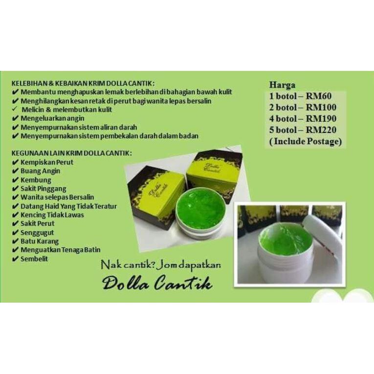 Original HQ Dolla Cantik Massage Gel Kurus Selamat Digunakan | Shopee ...