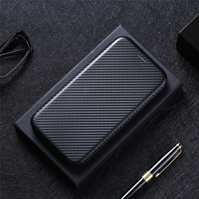 Carbon Fiber Texture PC PU Leather Magnet Hard Flip Case Xiaomi Mi 11T 11TPro 11 Lite 11Pro 11 ...