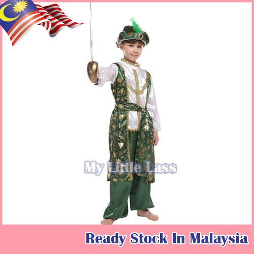 MYLITTLELASS Arabian Prince Aladdin Dress Up Arab Dress up Costume ...