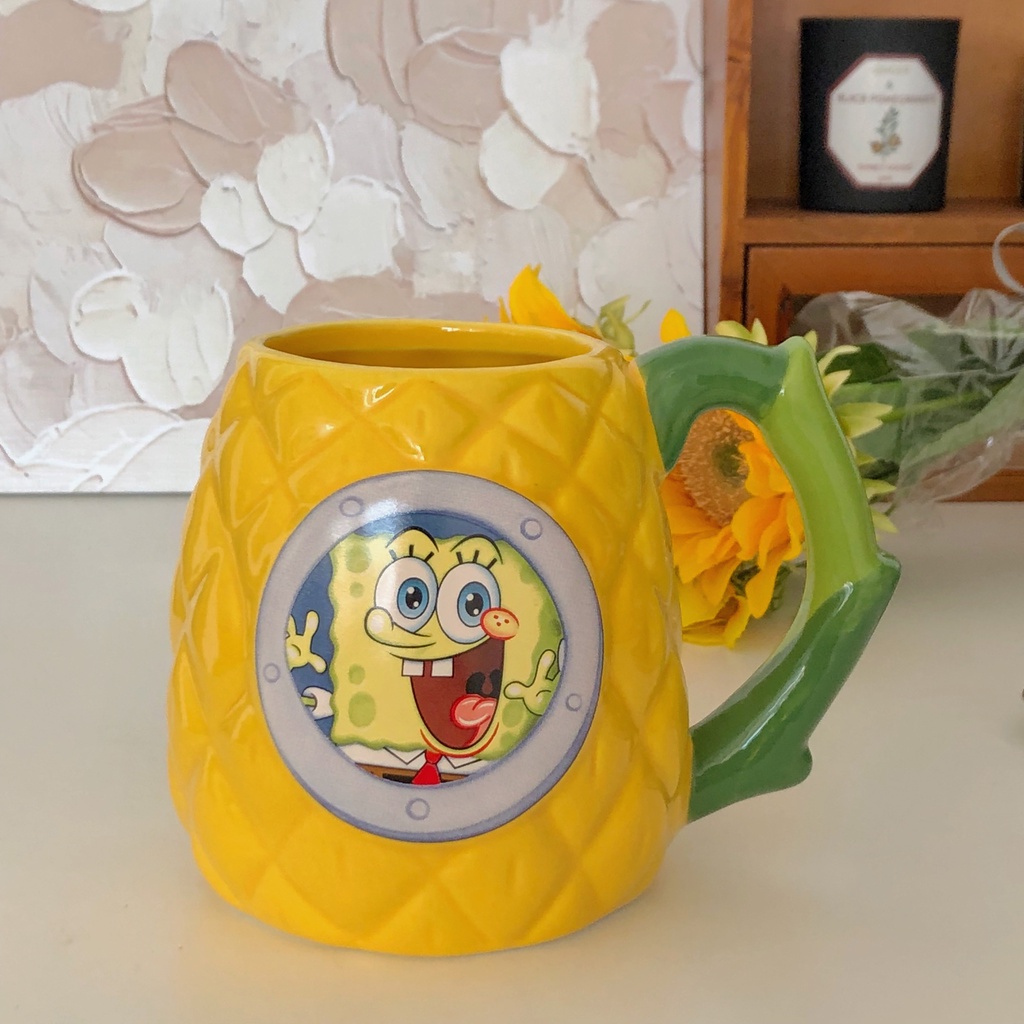 Ready Stock Disney SpongeBob Squarepants Mug Glass Cup Cute Cups ...