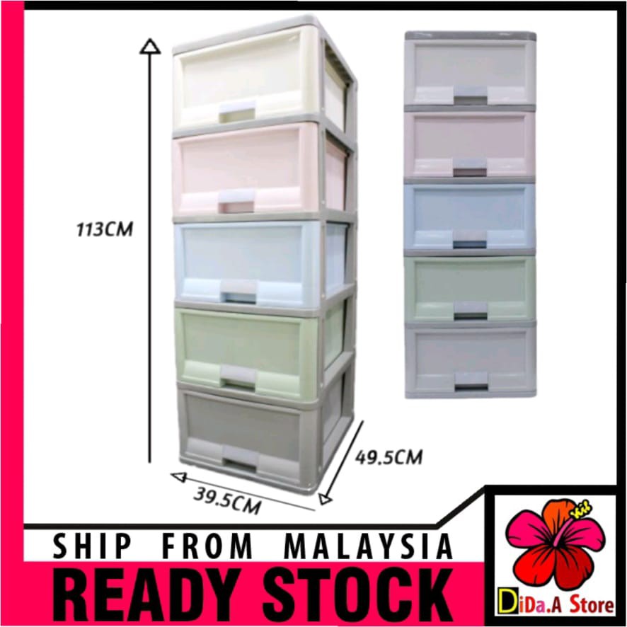 Rak Baju 5 tingkat plastik/ Rak pakaian / Rak pejabat serbaguna ...