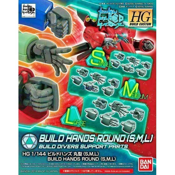 Bandai HGBC Build Hands Round Type [S,M,L] 30833 | Shopee Malaysia