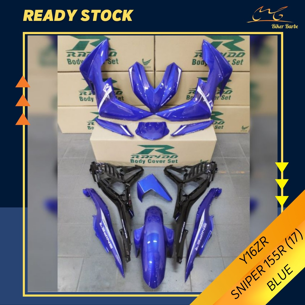 [READY STOCK] COVERSET/BODYSET YAMAHA Y16/Y16ZR SNIPER 155R (17) BLUE ...