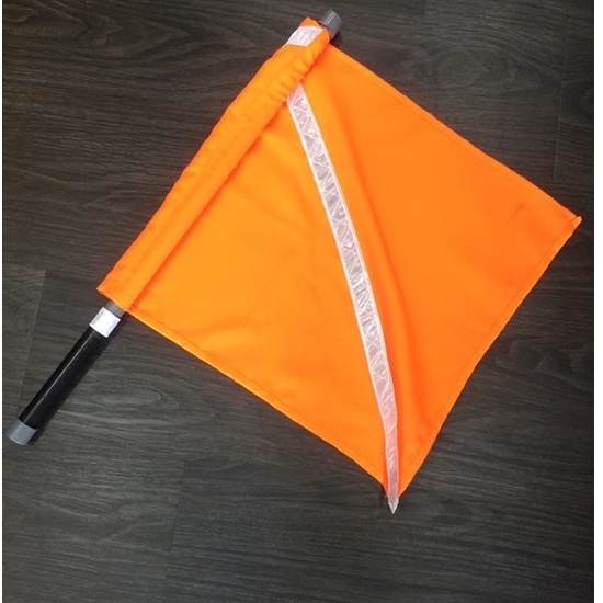 Reflective Safety Flag for Traffic Control or Flagman Use | Shopee Malaysia