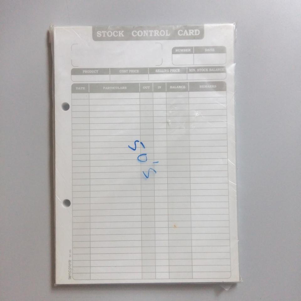 Stock Control Card A5 With Two Holes (50 Sheets) | Shopee Malaysia