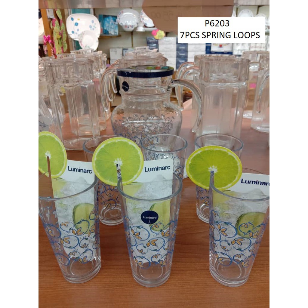 LUMINARC SPRING LOOPS WATER SET 7 PCS (P6203) | Shopee Malaysia