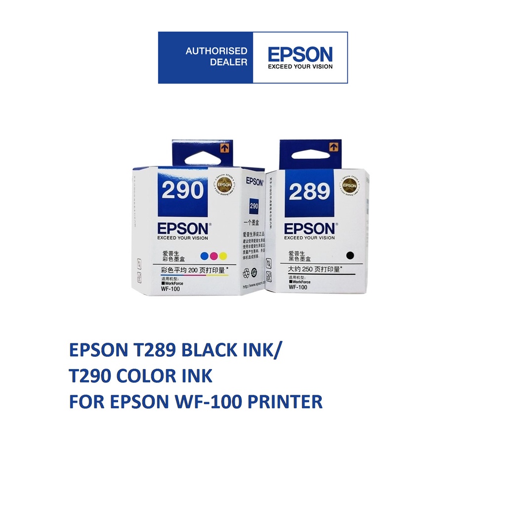 Epson T289 / T290/ T295 Ink Black Cartridge For WF-100 | Shopee Malaysia