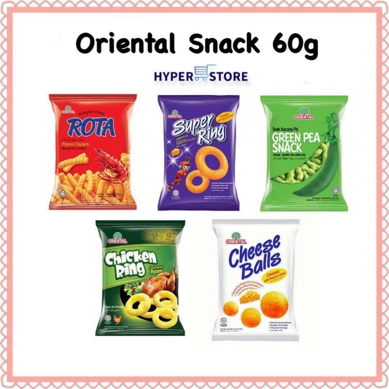 Oriental Snacks 60g Super Ring/Rota/Green Pea/CheeseBalls/Chicken Ring ...