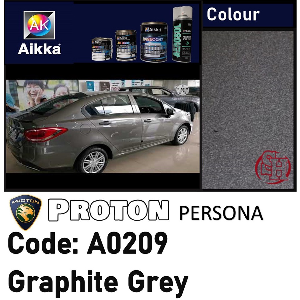 PROTON PERSONA Graphite Grey A0209** Crystal /Aikka Oem Factory Colour ...