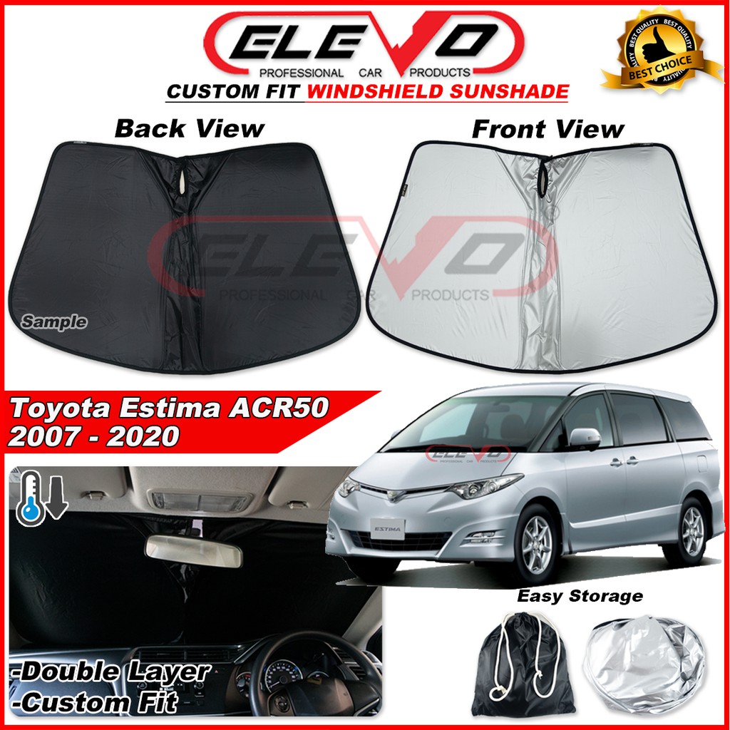 ELEVO Toyota Estima ACR50 Windshield Windscreen Front Mirror Windows ...