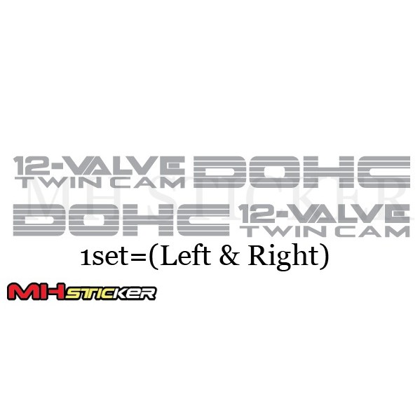 DOHC 12 Valve& 16 Valve Vinyl Cutting Stickers (Car side door Sticker ...