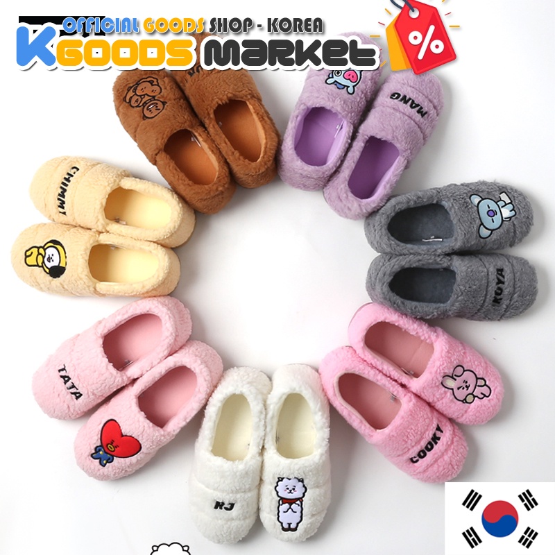 BTS BT21 Chacha Winter Shoes Official Character Slippers | Shopee Malaysia