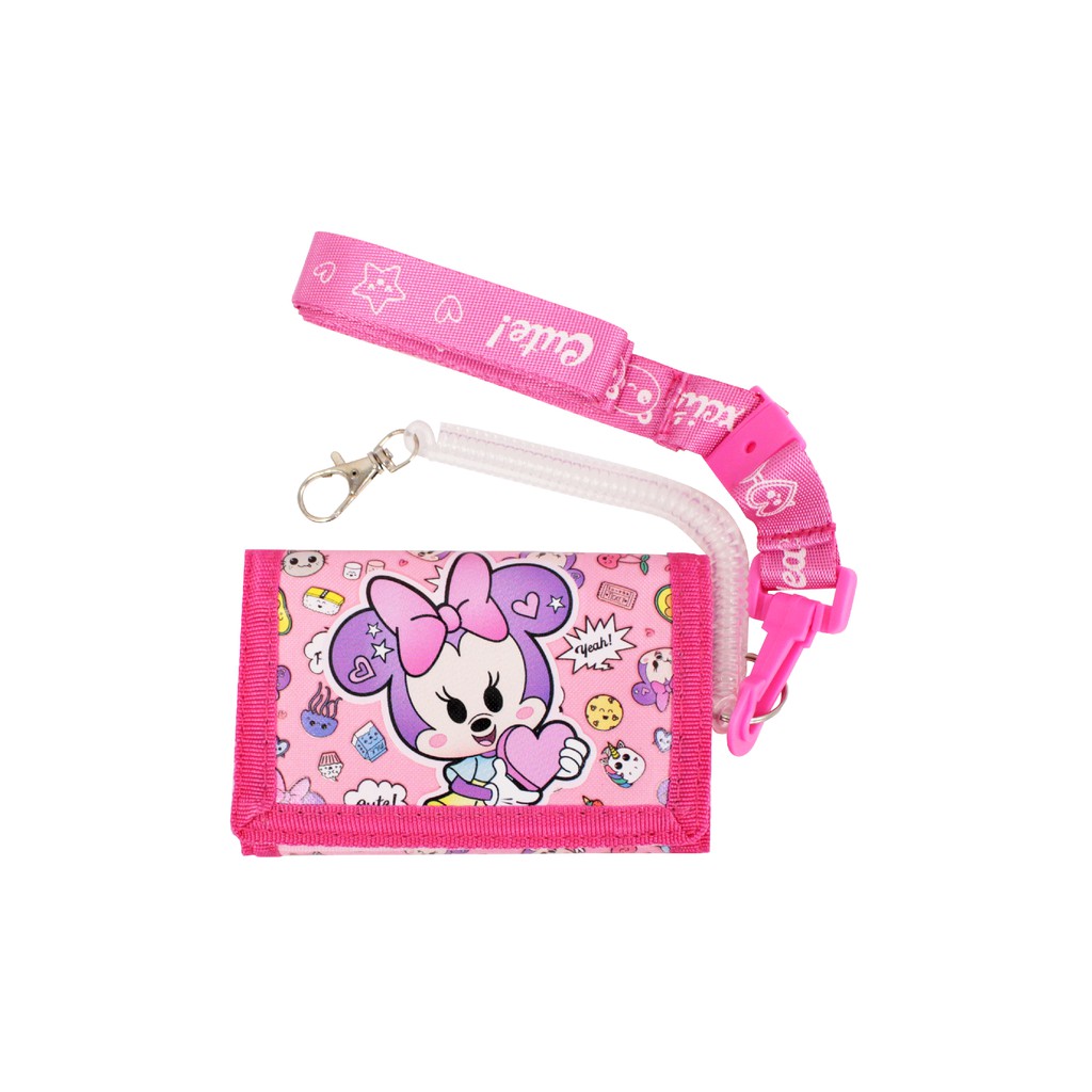 🐭Disney Minnie Too Cute Tri Fold 3 Fold Lanyard Wallet / Dompet Kanak ...