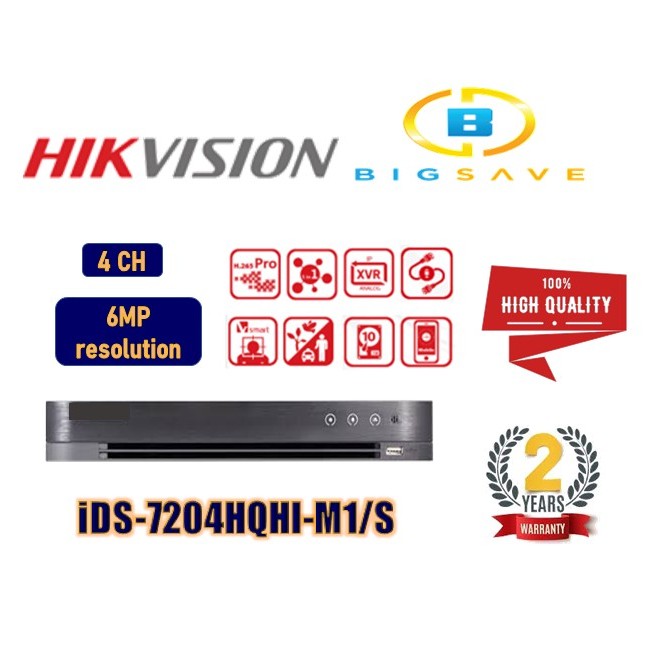 HIKVISION 4CH / 4 CHANNEL iDS-7204HQHI-M1/S 2MP TURBO ACUSENSE DVR ...