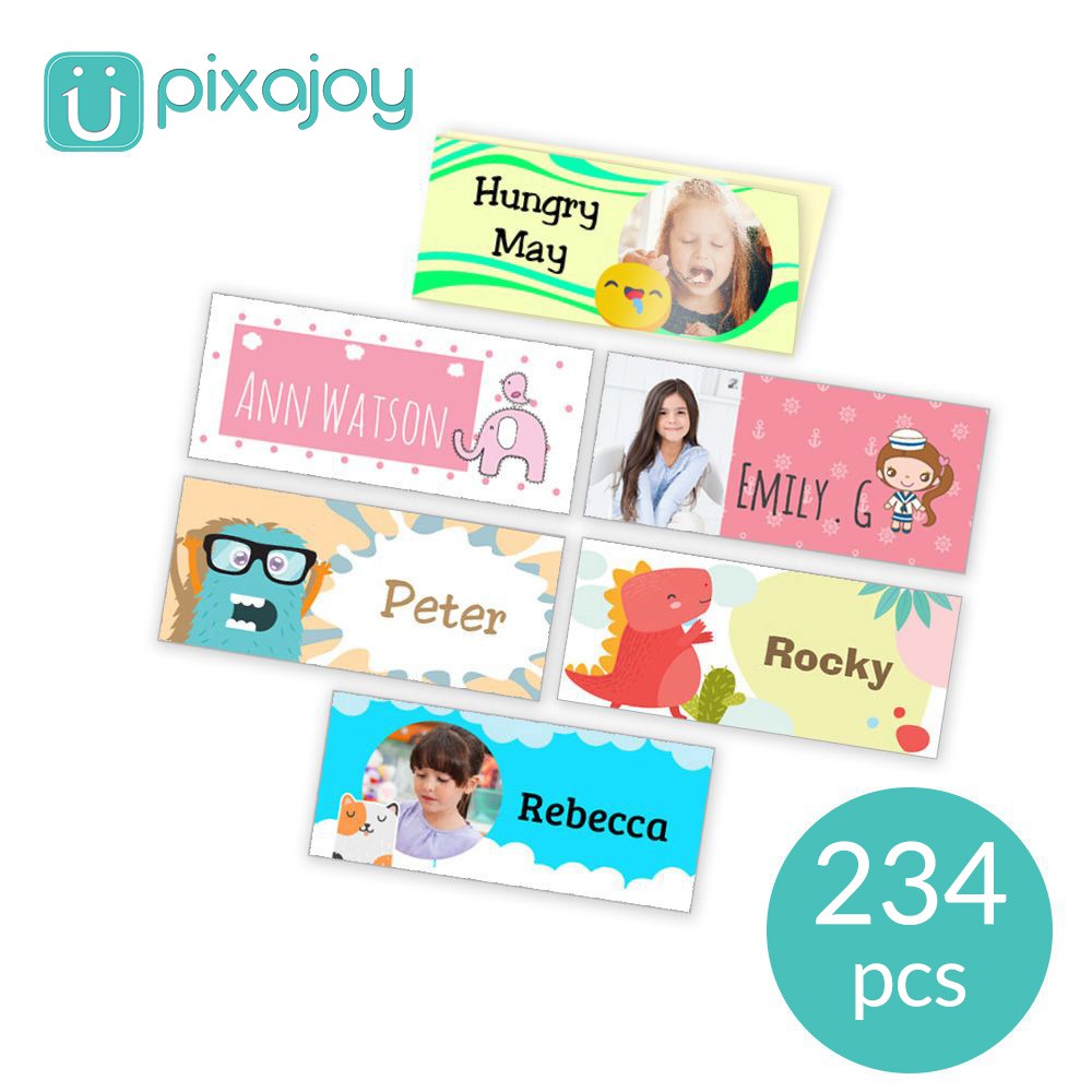 Rectangle Name Stickers, 234 Pcs (30mm x 13mm) | Shopee Malaysia