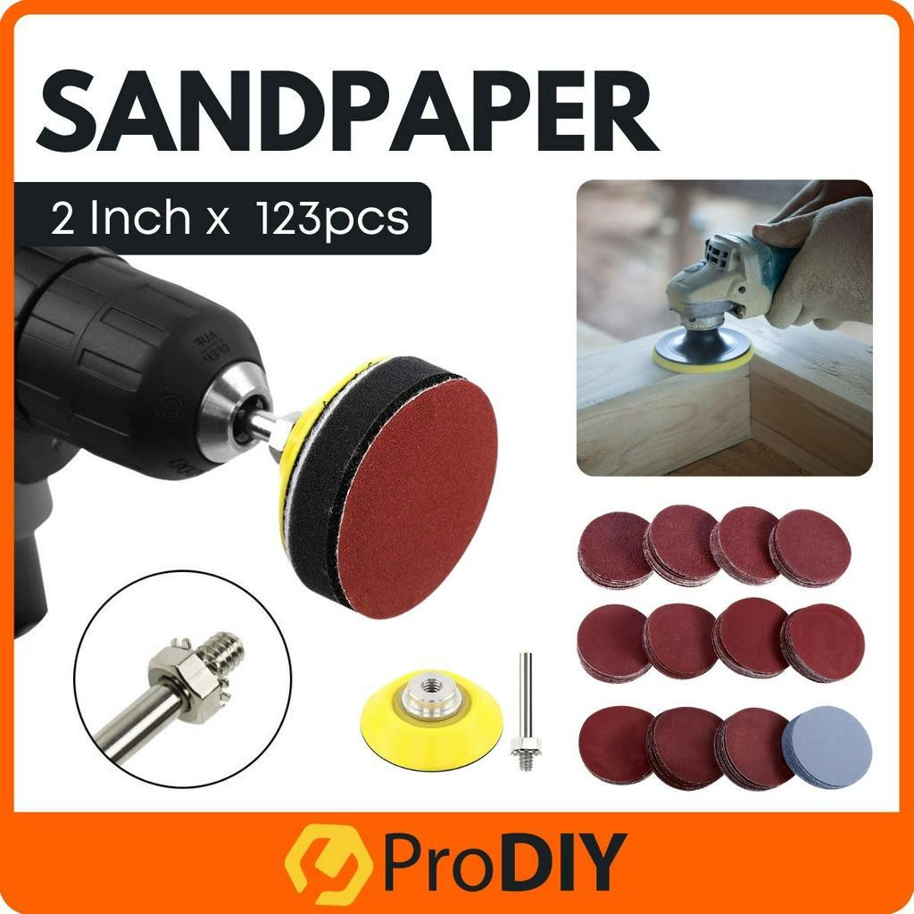 Sanding Disc Set 120Pcs 2 Inch Shank Backer Plate Sponge Cushion For ...