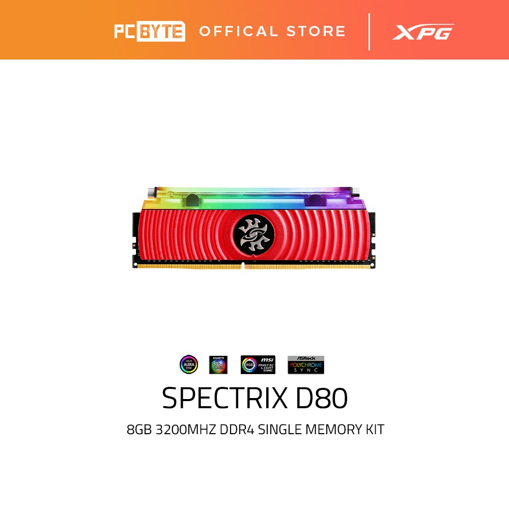 Adata XPG Spectrix D80 Liquid Cooled RGB DDR4 RAM - Red Heatsink (3200MHz/8GB) | Shopee Malaysia