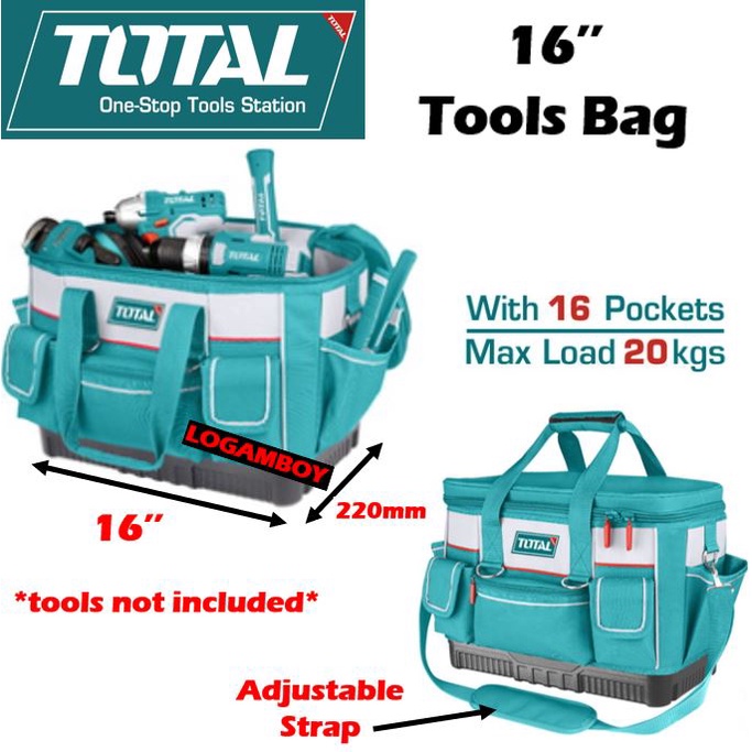 TOTAL TROLLEY TOOLS BAG 20'' BEG TROLI WHEEL BAG TROLLIES LUGGAGE BAG ...