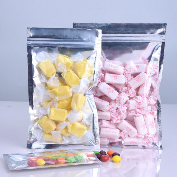 (50pcs) Semi Metalised bag zipper bag Zip lock Aluminium Air Tight ...