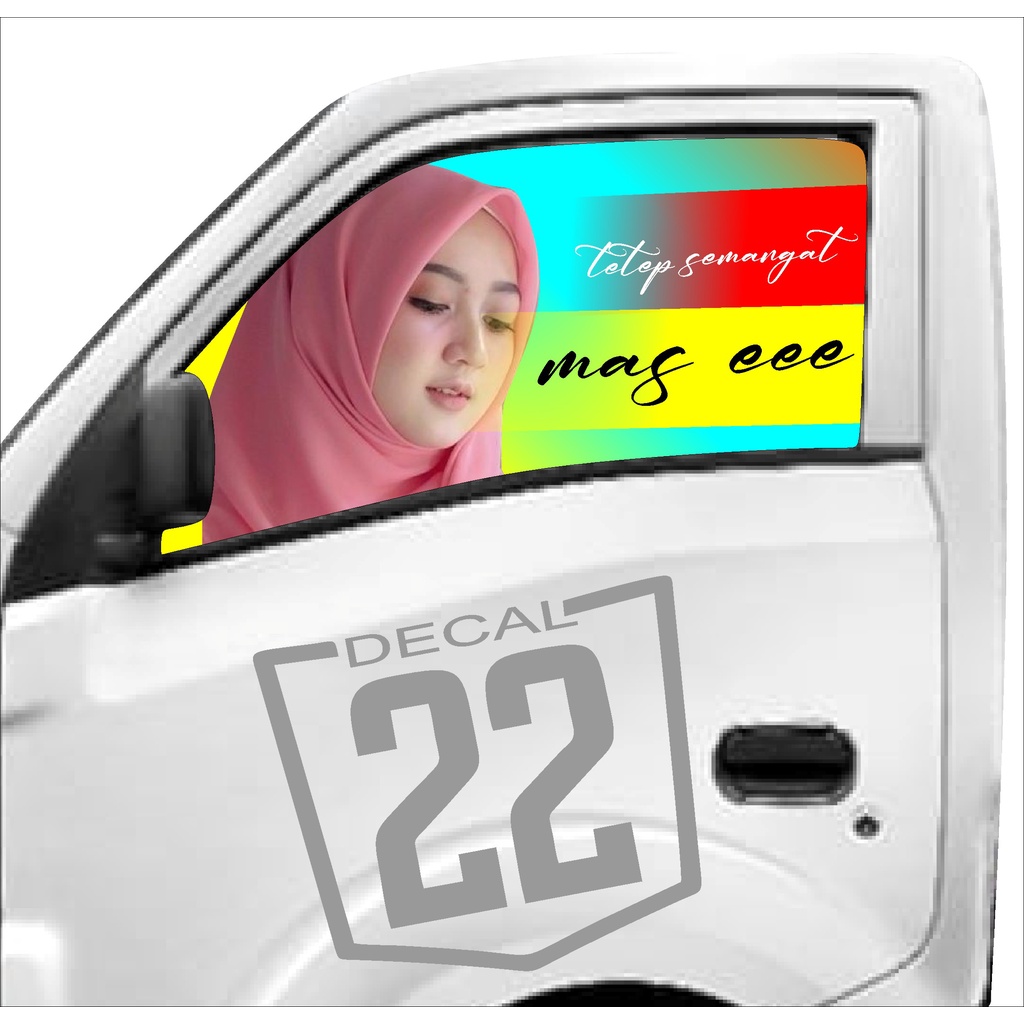 One WAY CAR SIDE GLASS STICKER TRAGA CODE 02 TWO TWO DECALS | Shopee ...