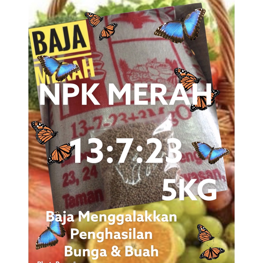 5kg / Baja NPK Red 13 723 / Baja Bunga & Baja Buah / Baja Durian/ Baja ...