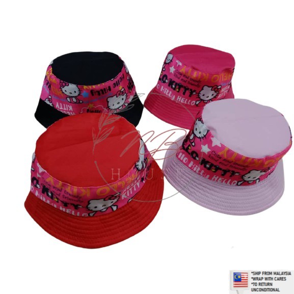 Kids Cap Hat Cartoon hello kitty Children Boy Girl Topi Budak Kanak ...